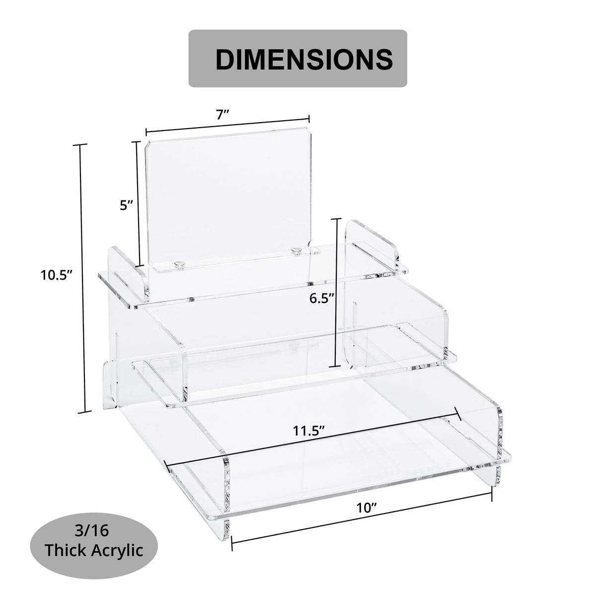 clear choice 3 step acrylic organizer – 5 . | Clear Choice stands
